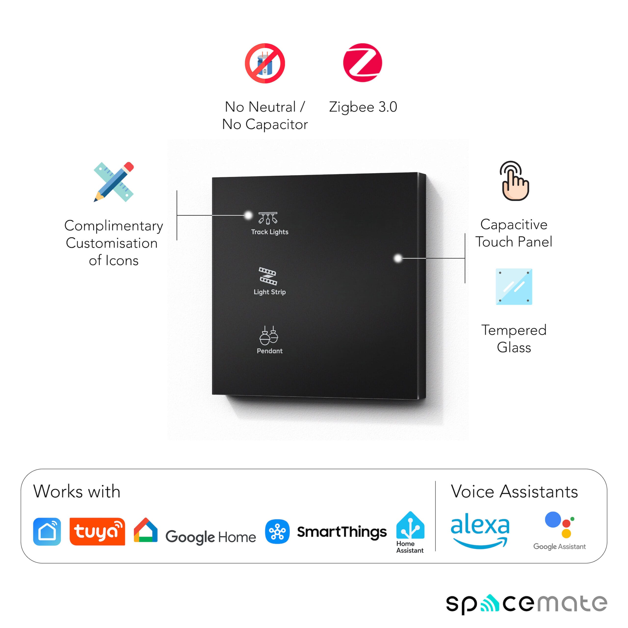 Touch Panel Smart Switch – Spacemate Smart Home Provider
